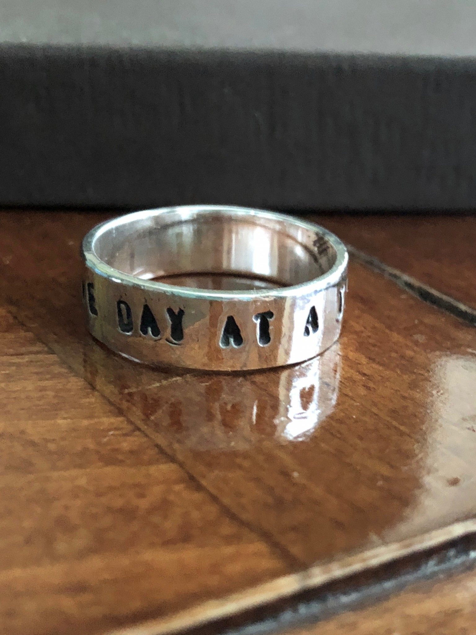One day at a time ring encouragement gift | kandsimpressions
