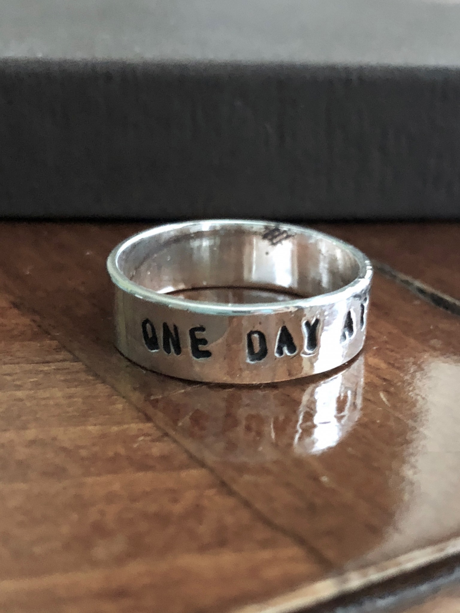 One day at a time ring encouragement gift | kandsimpressions