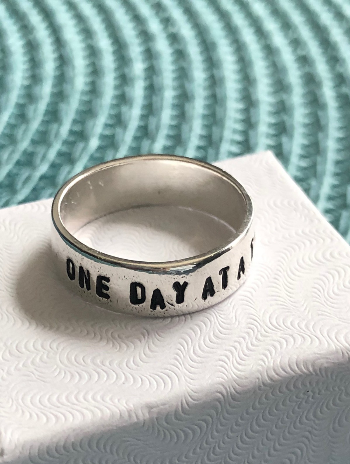 One day at a time ring encouragement gift | kandsimpressions