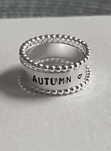 3 Stacking Rings Personalized names date | kandsimpressions