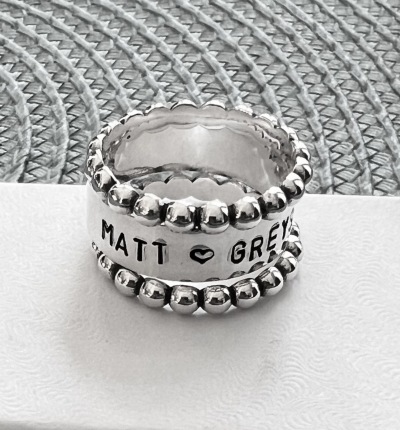 3 Stacking Rings Personalized names date | kandsimpressions